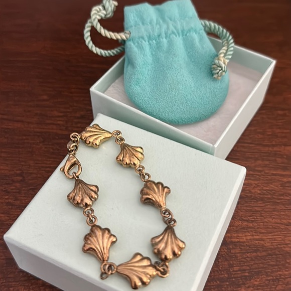 925 Sterling Silver | Jewelry | Vintage Beautiful Gold Shell Bracelet ...